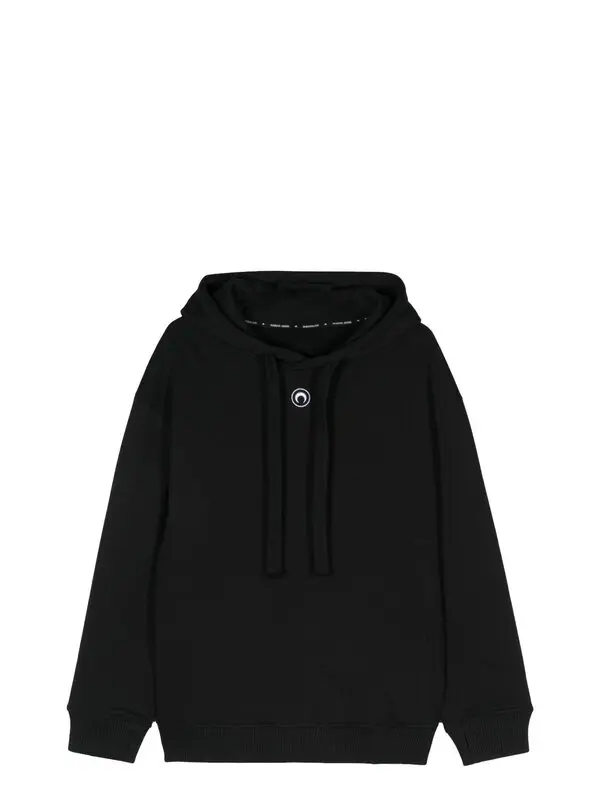 MARINE SERRE Moon Cotton Hoodie - Black