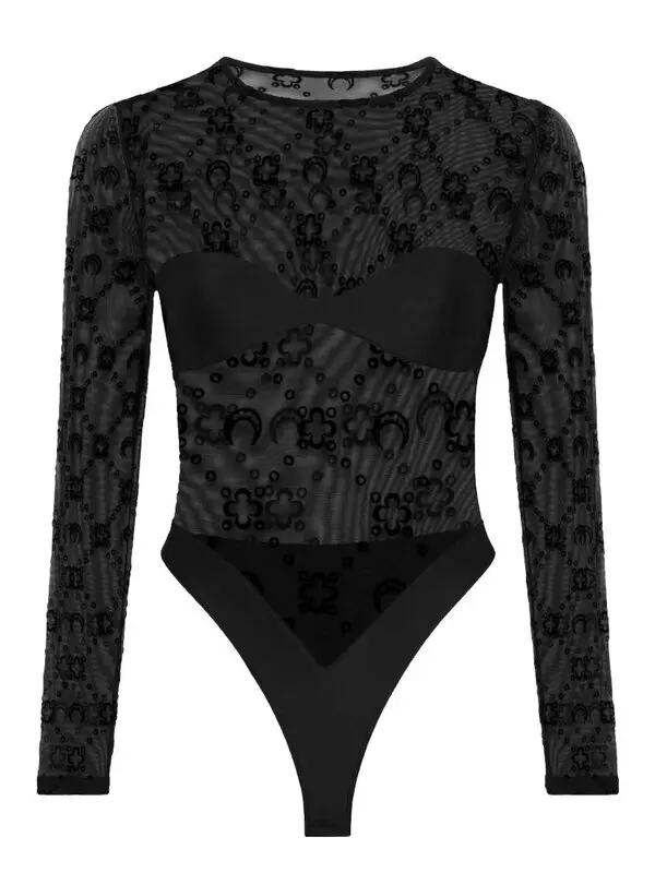 MARINE SERRE Moonogram Bodysuit - Black