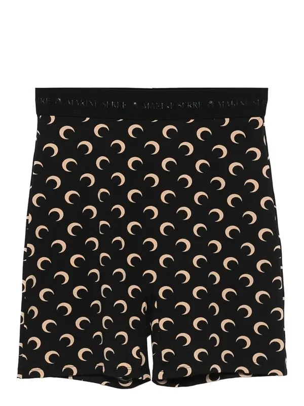 MARINE SERRE Moon Cyclist Shorts - Black