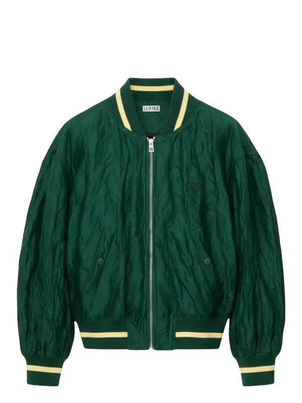 Loewe Logo Bomber Jacket - Green