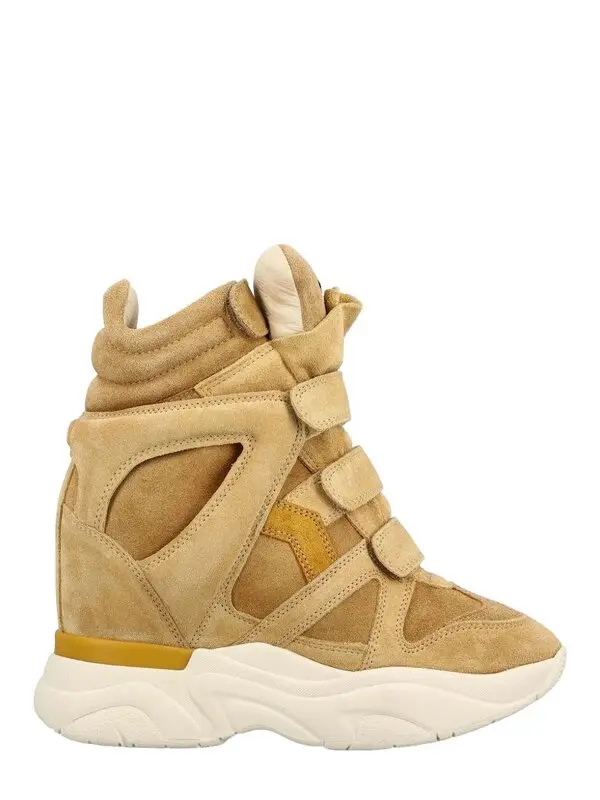 Isabel Marant Balskee Suede Leather Sneakers - Beige
