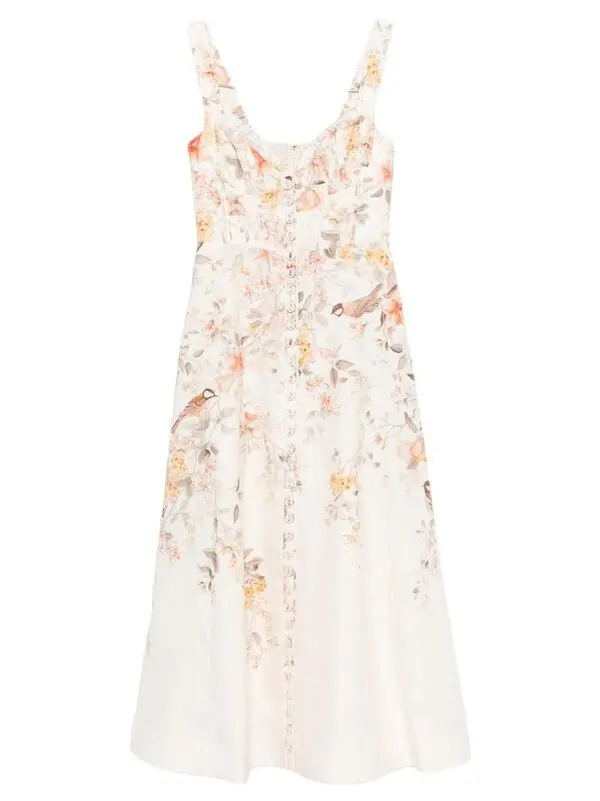 Zimmermann Luna Midi Dress - Beige