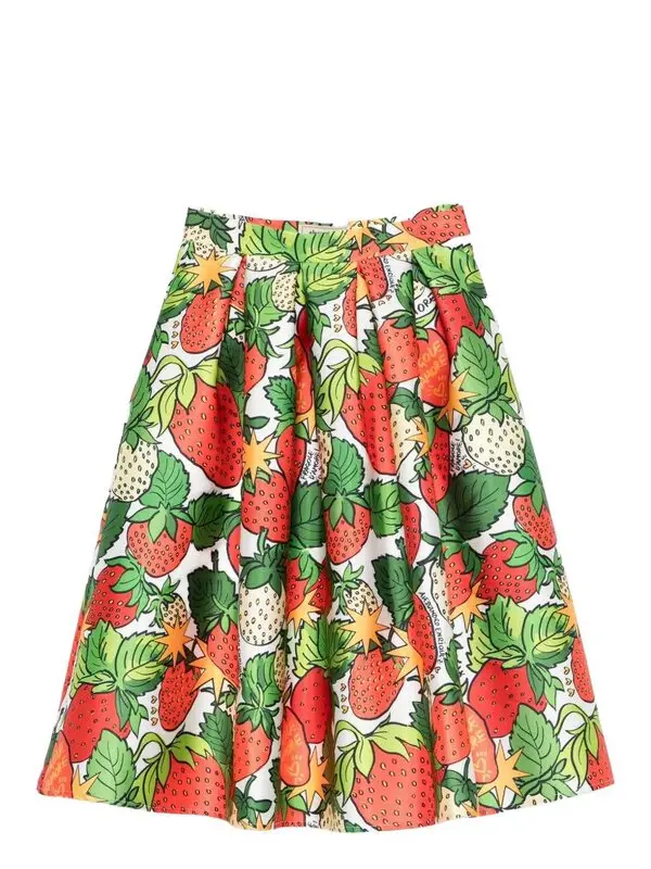 ALESSANDRO ENRIQUEZ Printed Midi Skirt - Multi