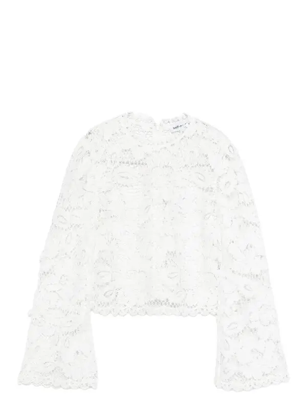 SELF-PORTRAIT Lace Top - White