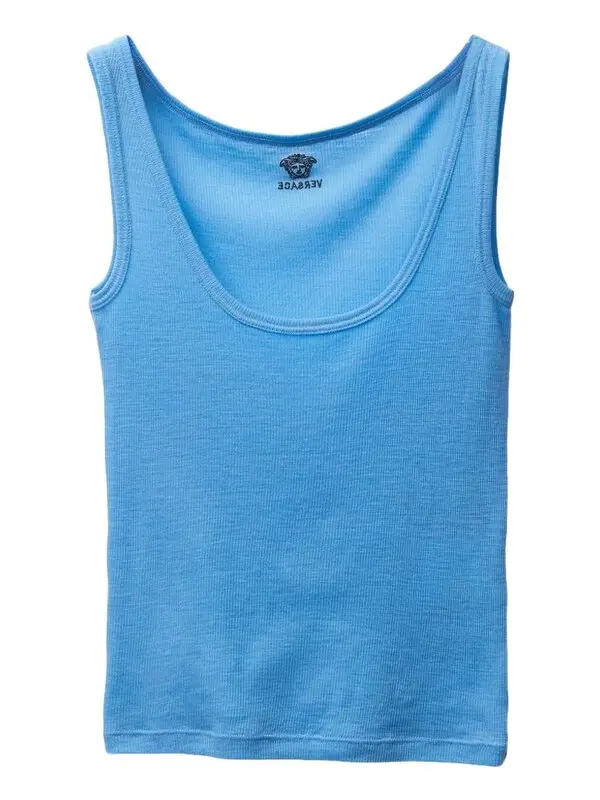 Versace Medusa Wool Tank Top - Sky Blue