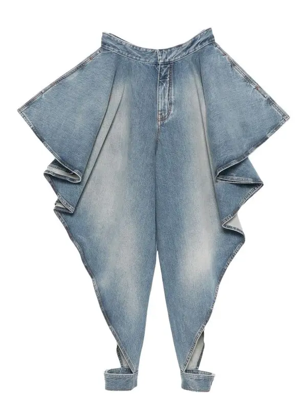 Alaïa Panelled Denim Jeans - Blue
