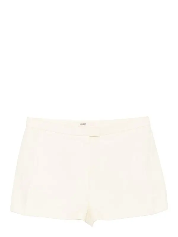 Khaite Lane Linen Shorts - Beige