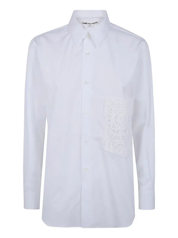 Comme Des Garçons Maxi Pocket Shirt - White