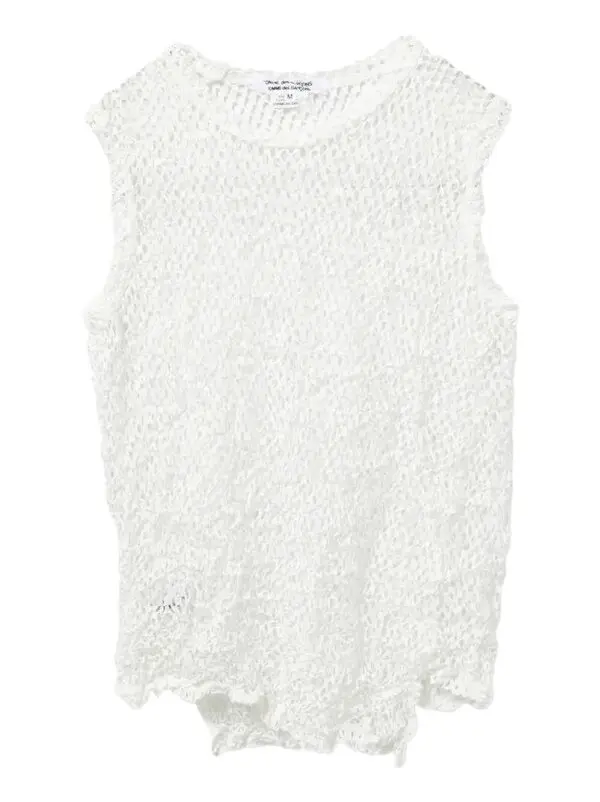 Comme Des Garçons Asymmetrical Tank Top - White