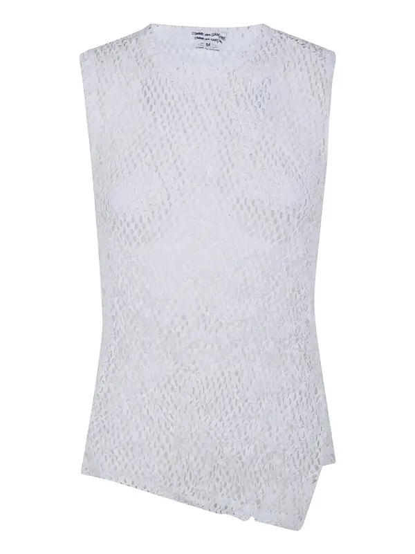 Comme Des Garçons Asymmetrical Tank Top - White