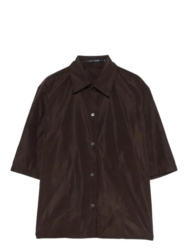 Sofie D'hoore Short Sleeve Shirt With Pocket - Brown