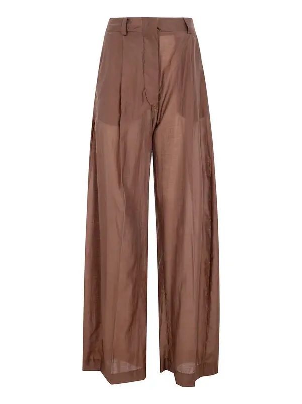 THELATEST Billie Light Mussola Trousers - Brown