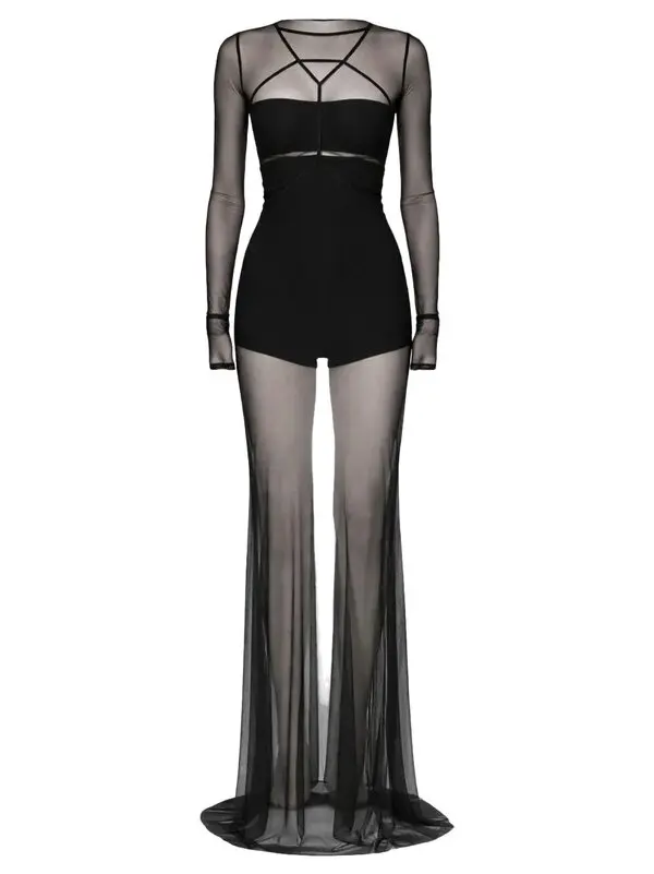 Rick Owens Temple Gown Long Dress - Black