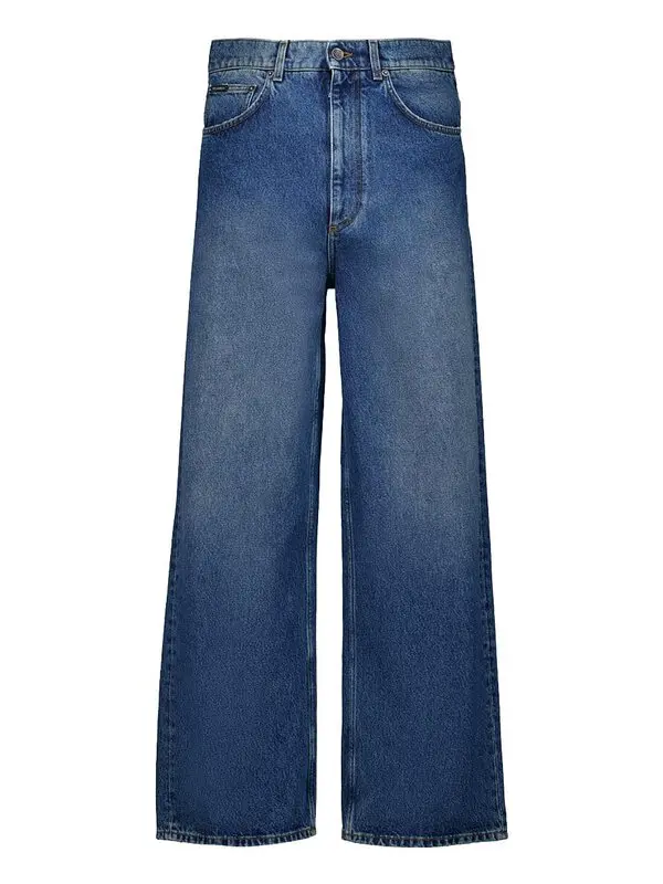 Dolce & Gabbana Wide-leg Denim Trousers - Blue