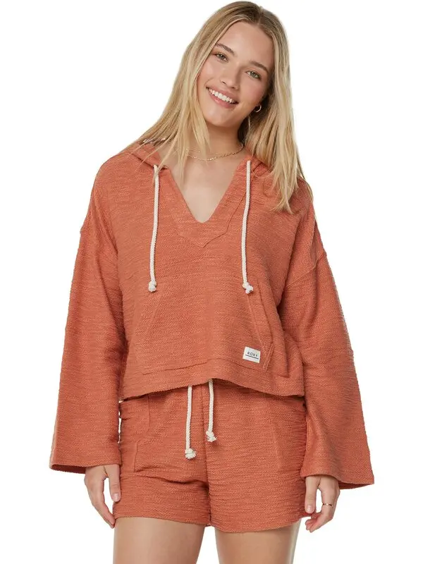 Roxy Rich Coast Poncho - Aragon Solid