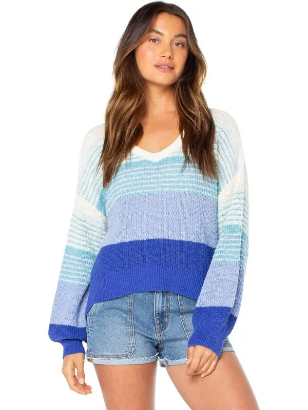 Roxy Vibe Level Top - Surf The Web Beach Goer Stripe