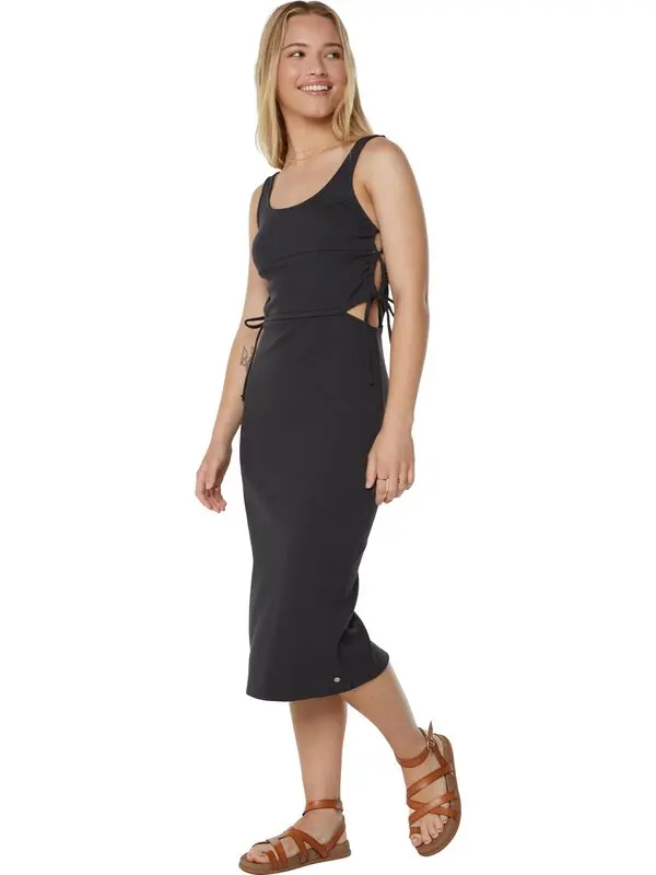 Roxy Surf Stoked Midi Dress - Phantom Solid