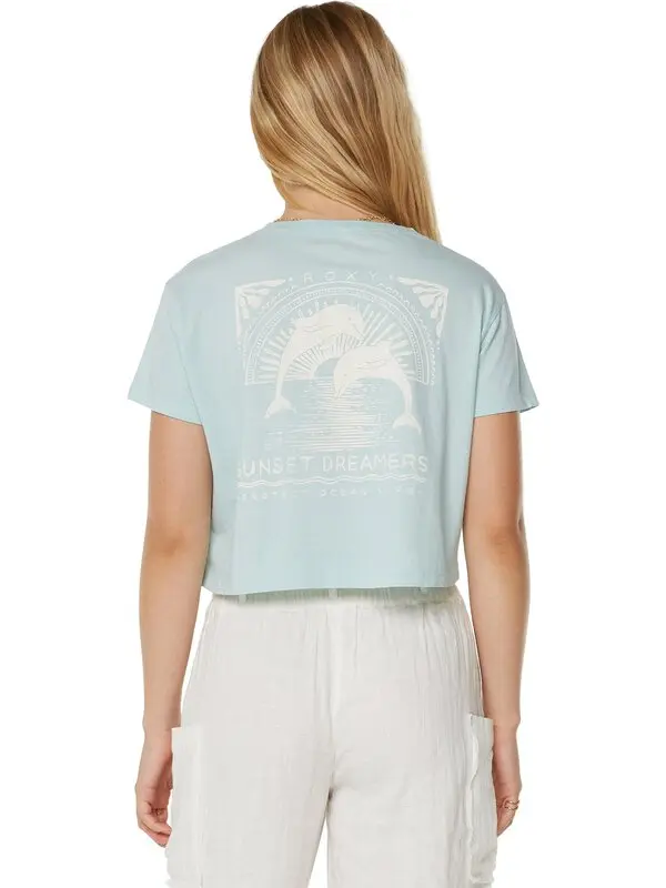 Roxy Sunset Dreams Cropped Boxy Tee - Stratosphere Sunset Dreams