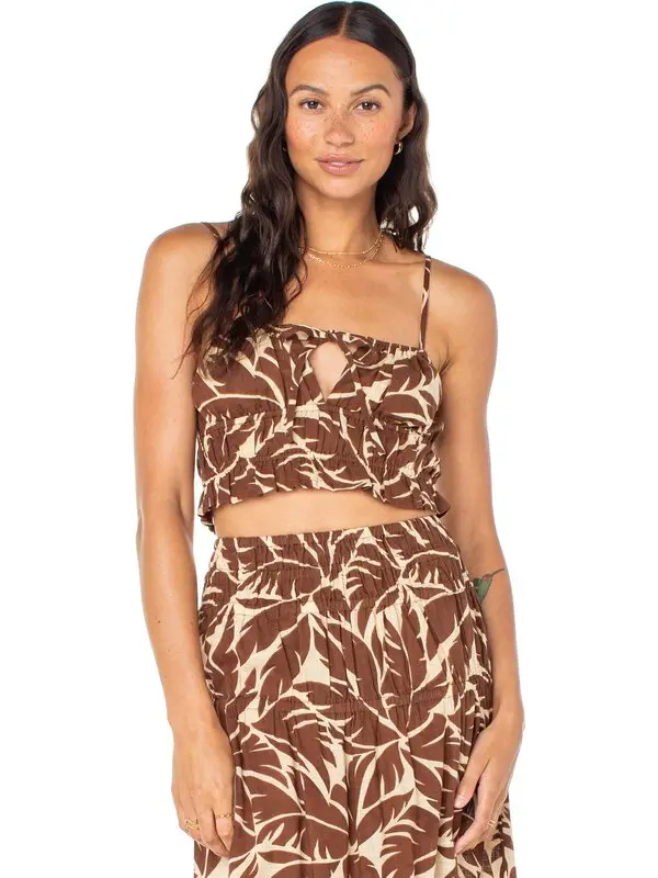 Roxy Sunset Mist Ii Top - Parchment Palm