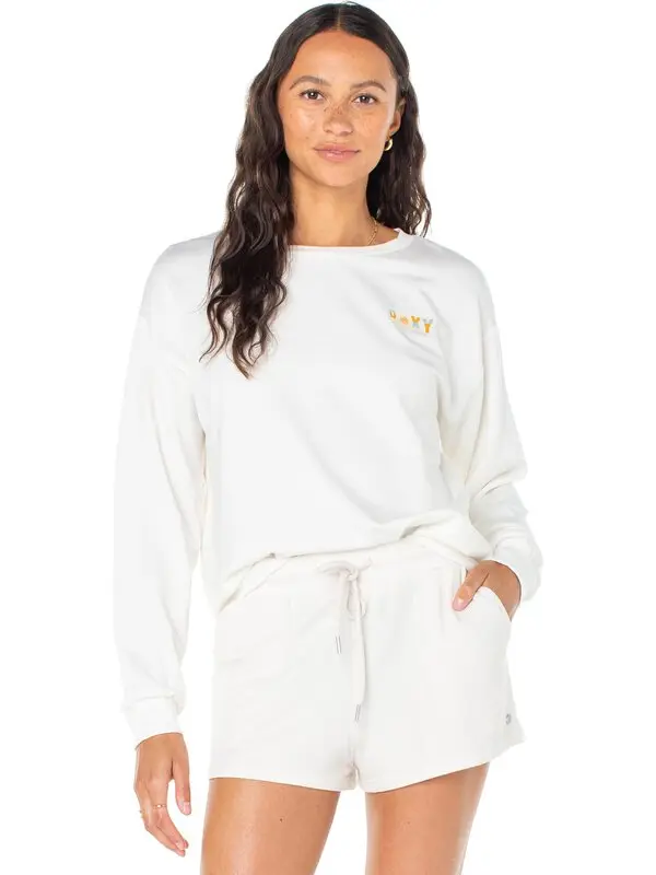 Roxy Surfing Moonlight Crewneck - Egret Solid