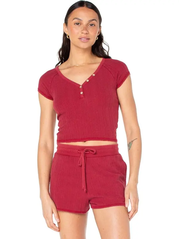 Roxy Coffee Date Top - Biking Red