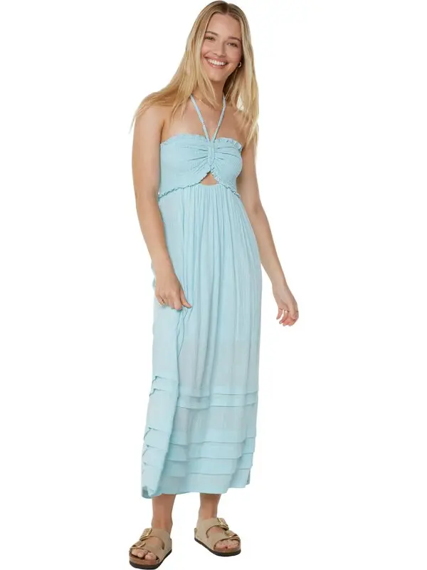 Roxy Saltwater Sweetness Midi Dress - Tibetan Stone Solid