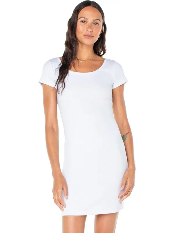 Roxy Good Keepsake Short Sleeve Dress - Egret Solid
