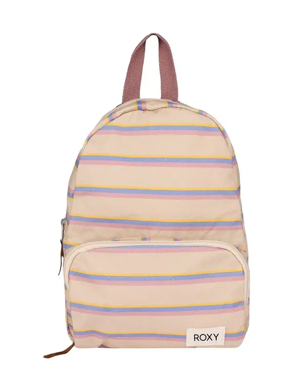 Roxy Small Printed Cotton Backpack - Banana Cream Stripe