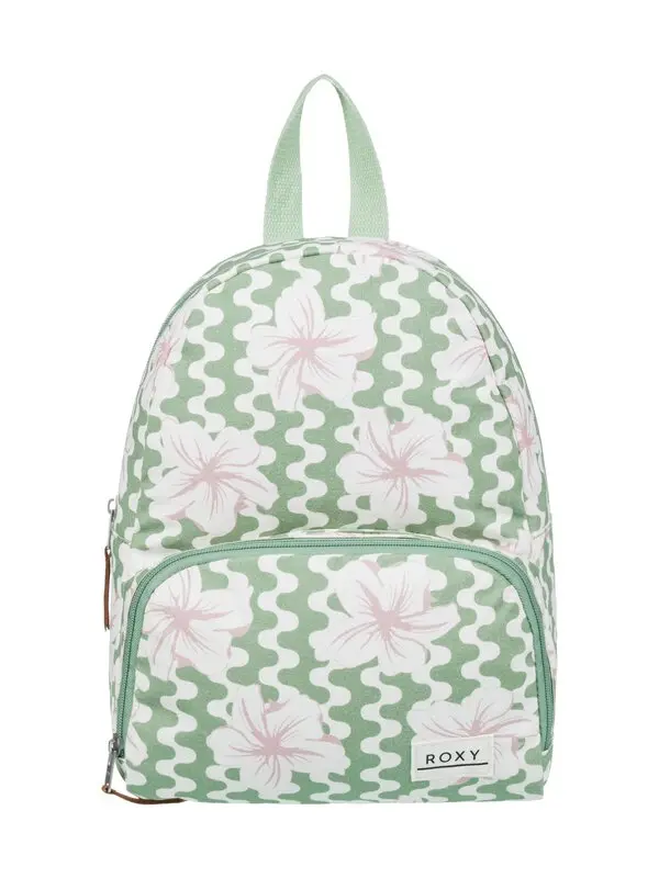 Roxy Small Printed Cotton Backpack - Basil Party Waves