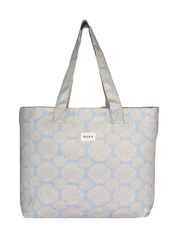 Roxy Printed Tote Bag - Chambray Tropical Tile