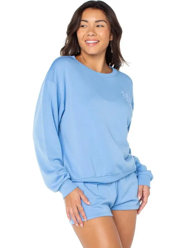 Roxy Surfing Moonlight Top - Silver Lake Hibiscus Emb
