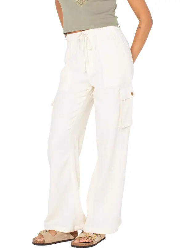 Roxy Precious Cargo Pant - Parchment Solid