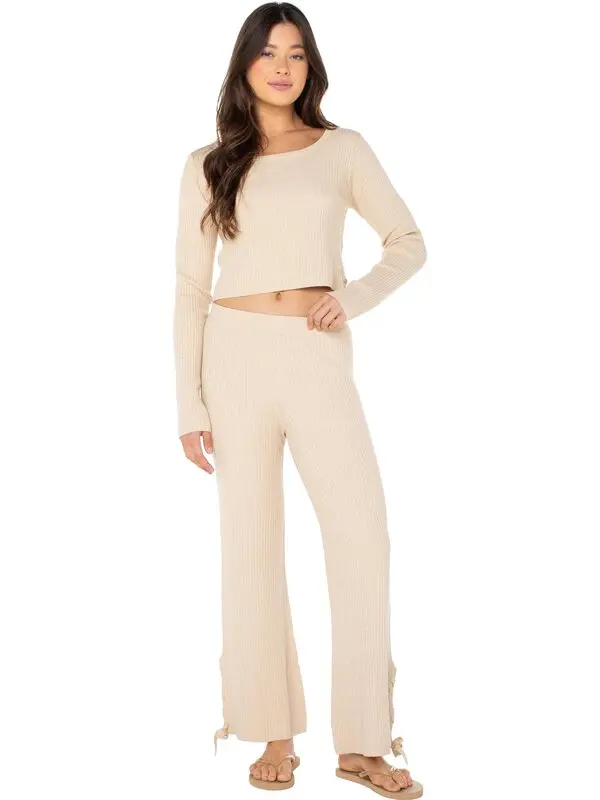 Roxy Pipe Dream Sweater Pant - Parchment