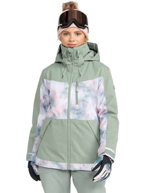 Roxy Presence Parka Jacket - Sea Pine Mystery Fog