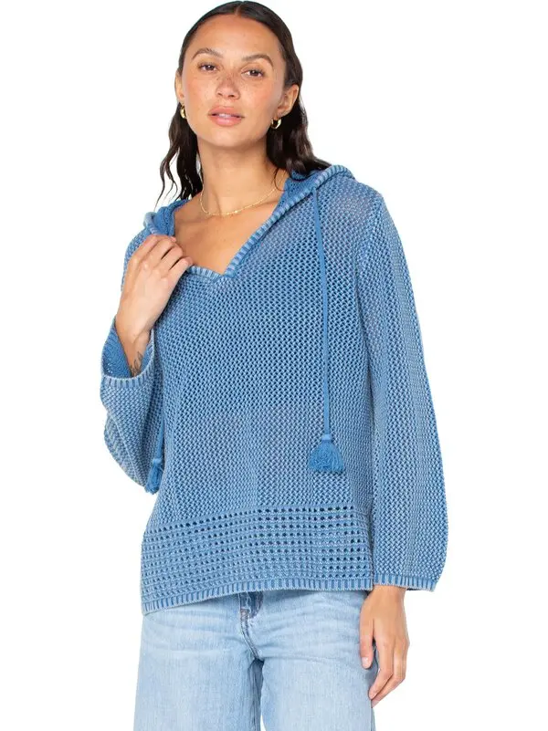 Roxy Relaxed Fit Hooded Tunic - Captains Blue Solid