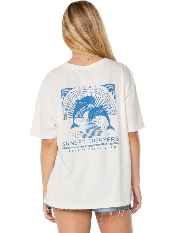 Roxy Sunset Dreams T-shirt - Egret Sunset Dreams