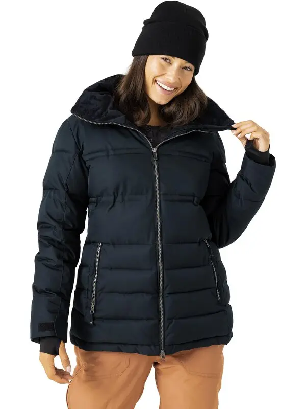 Roxy Quinn Hooded Jacket - Anthracite