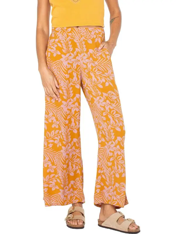 Roxy Midnight Avenue Pant - Buckthorn Brown Frangipani Floral