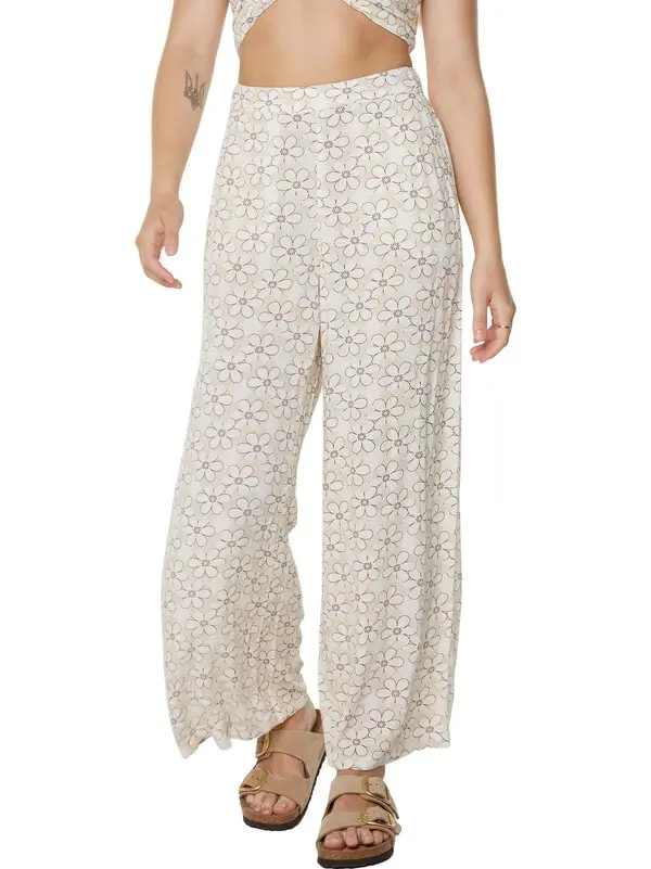 Roxy Midnight Avenue Pant - Snow White Daisy Daze