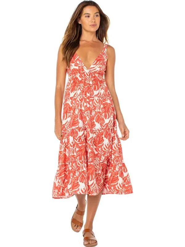 Roxy Tula Maxi Dress - Lantana Monsterra Grove