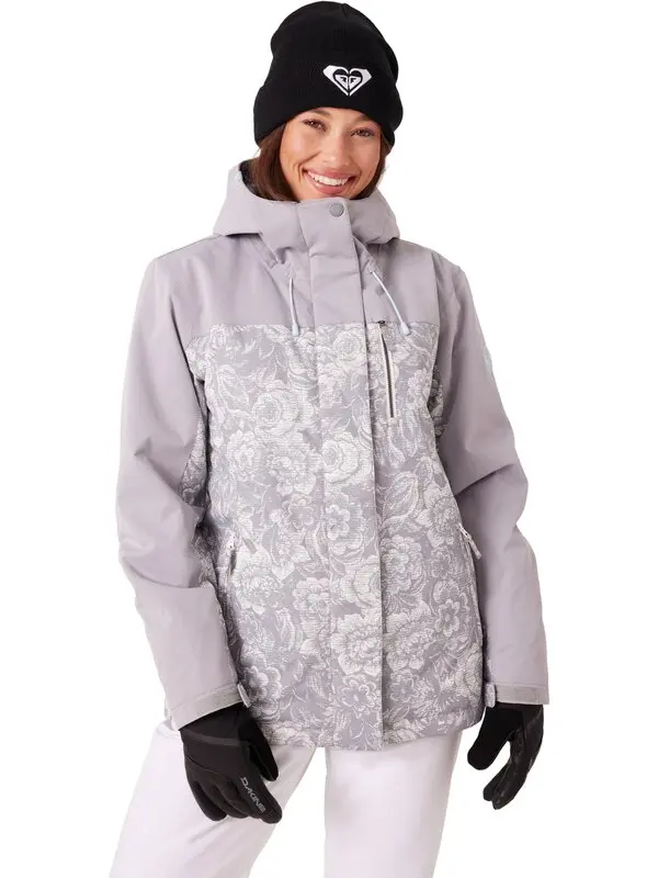 Roxy Jetty Block Snowboard Jacket - Heather Grey Combo