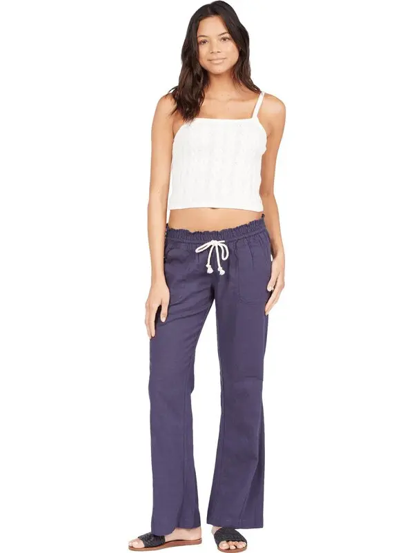 Roxy Oceanside Pant - Mood Indigo Solid