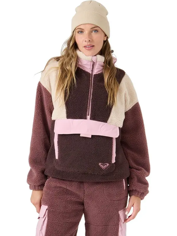Roxy Half-zip Sherpa Anorak - Fog