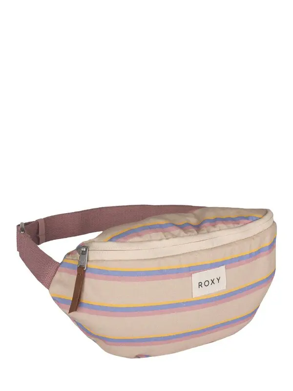 Roxy Patterned Cotton Waist Pack - Banana Cream Stripe