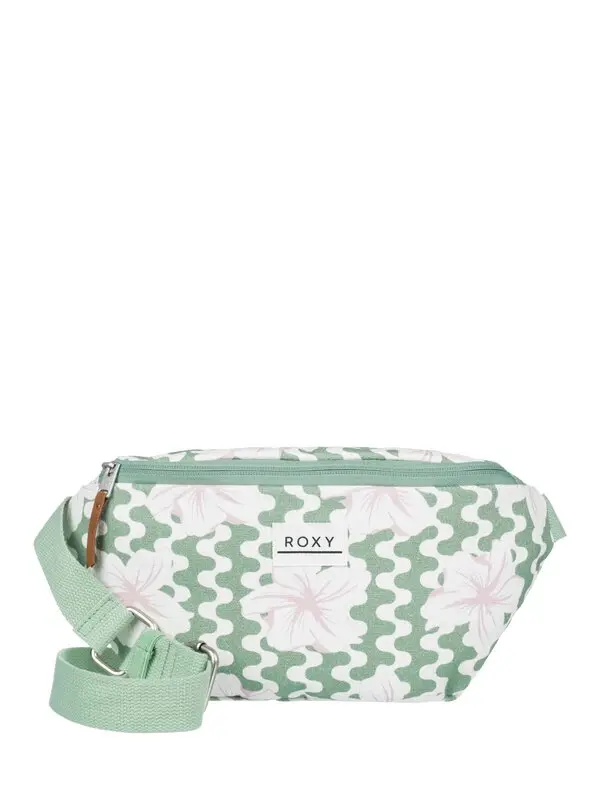 Roxy Patterned Cotton Waist Pack - Basil Party Waves
