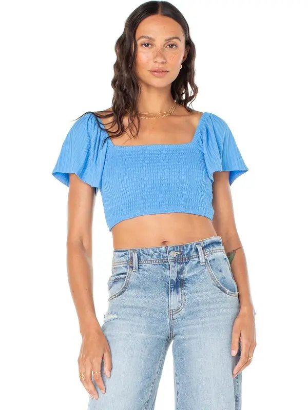 Roxy Sandy Beach Top - Azure Blue Solid