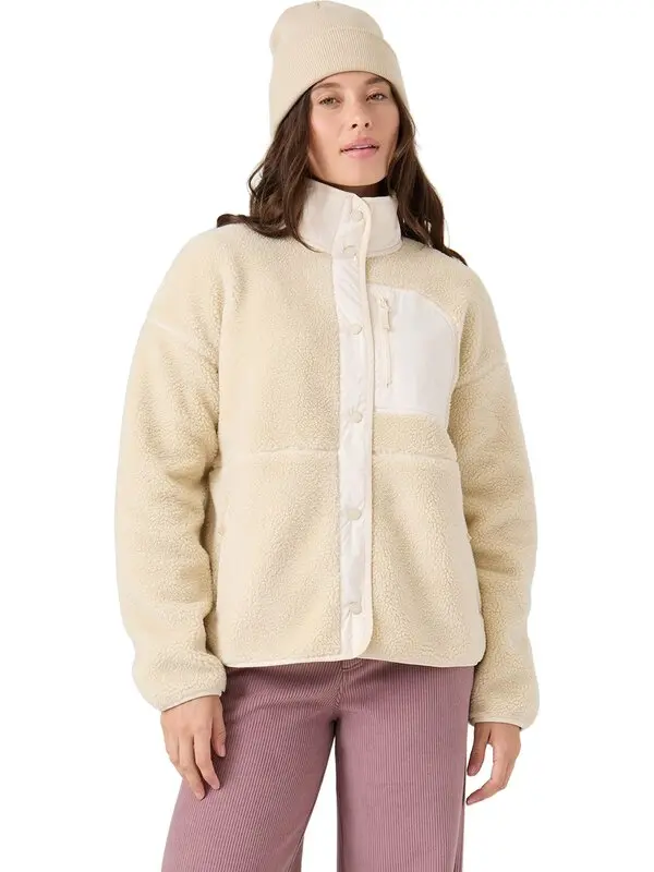 Roxy Axel Bonded Sherpa Jacket - Fog
