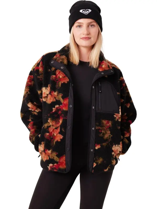 Roxy Axel Bonded Sherpa Jacket - Rose Garden