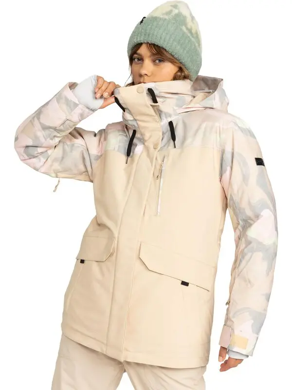 Roxy Dawnrae Parka Jacket - Pebble Swirl
