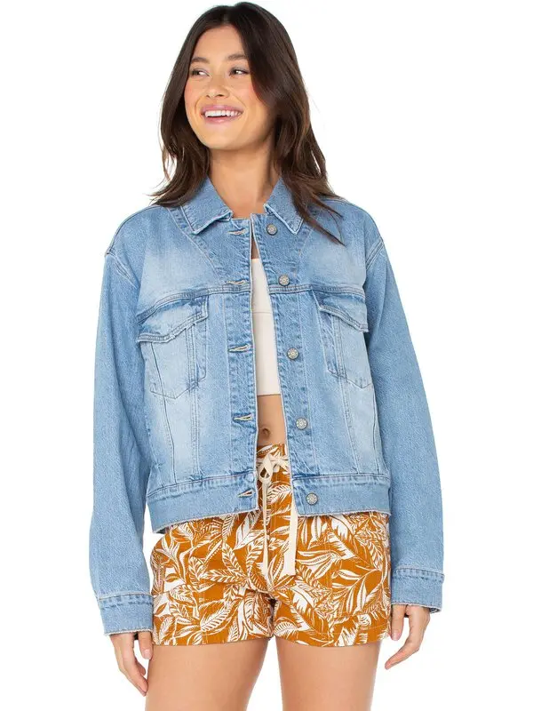 Roxy Denim Embroidered Jacket - Fin-tastic Embrdery